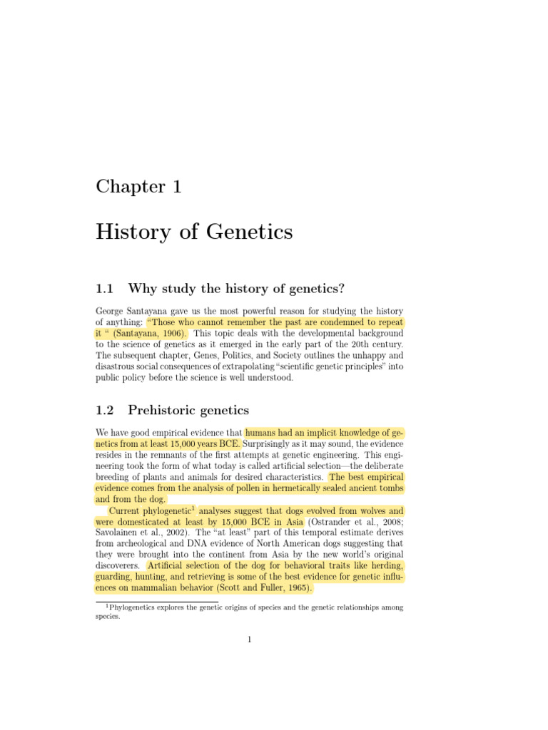 History of Genetics | PDF | Charles Darwin | Genetic Linkage