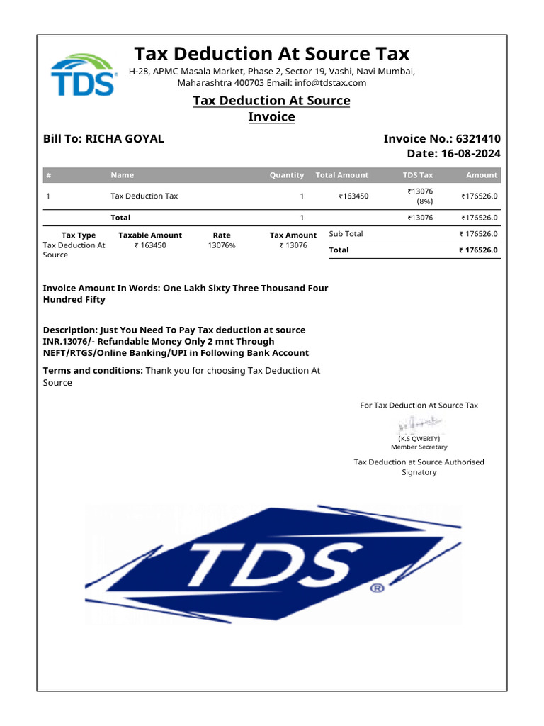 Tax Deduction Source-1 | PDF