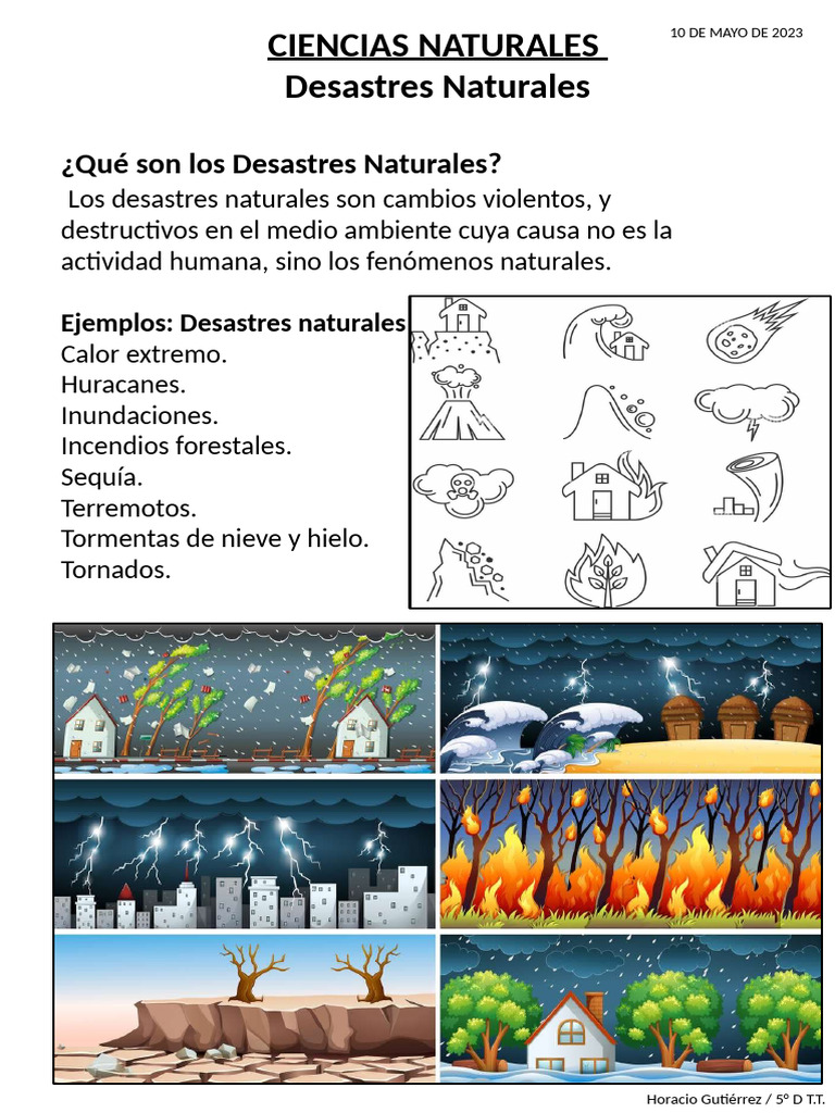 Tipos de Desastres Naturales Explicados | PDF | Desastres naturales ...