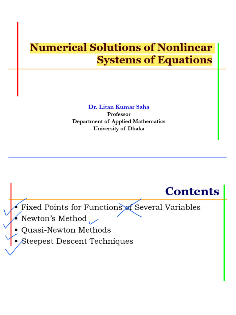 Nonlinear Equation Solutions Methods | PDF | Mathematical Analysis ...