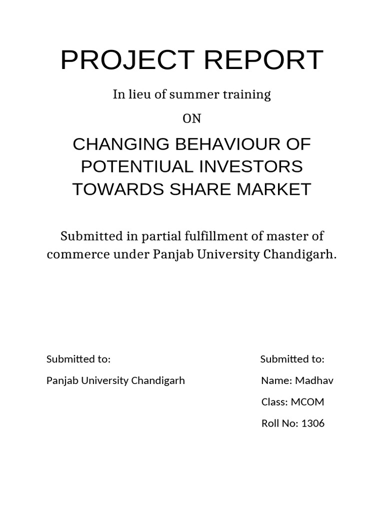 PROJECT REPORT PART 1 | PDF