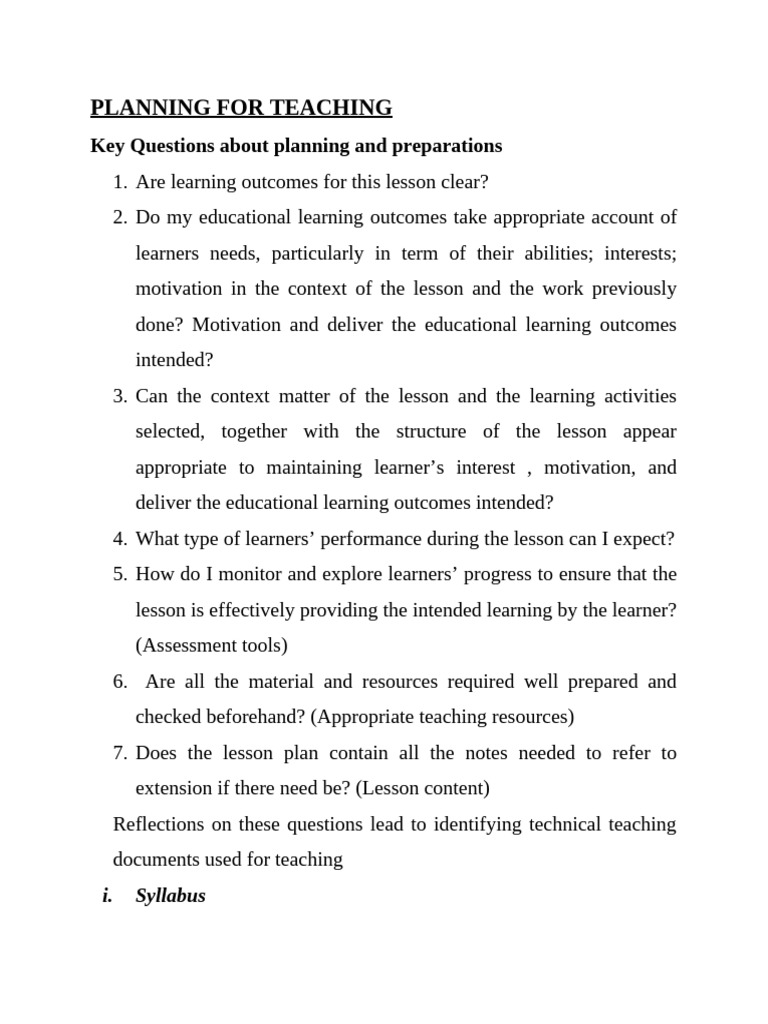 Effective Lesson Planning Strategies | PDF | Learning | Lesson Plan