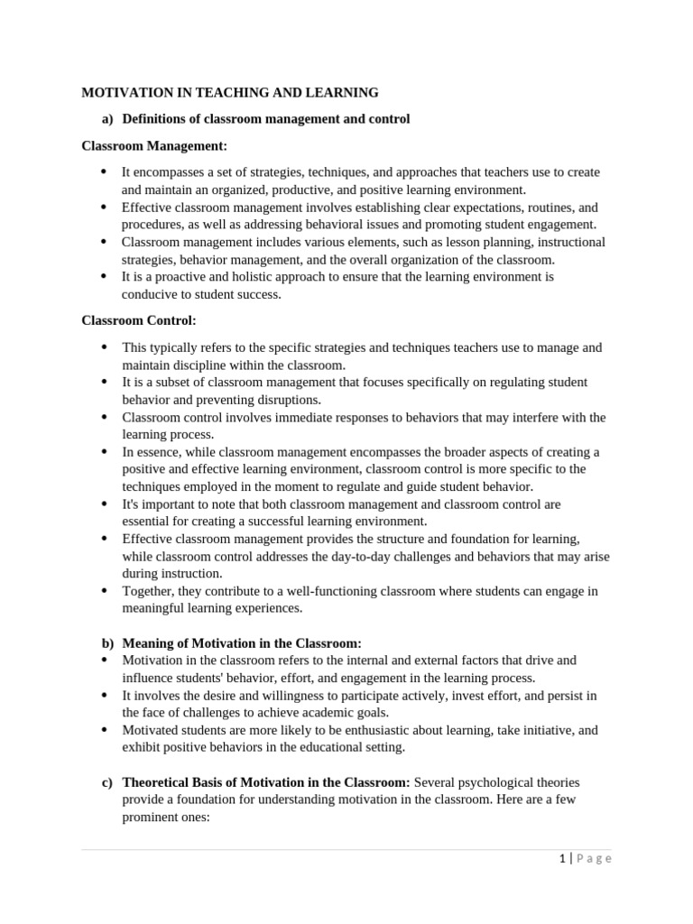 Motivation in Teaching and Learning | PDF | Motivation | Motivational