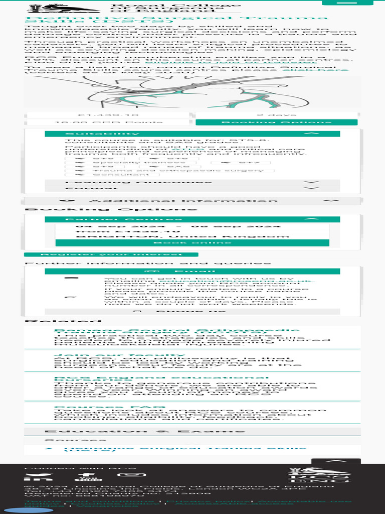 Definitive Surgical Trauma Skills (DSTS) - Royal College of Surgeons ...