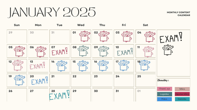 Beige Clean Minimalist Monthly Content Calendar - 20250101 - 141750 ...