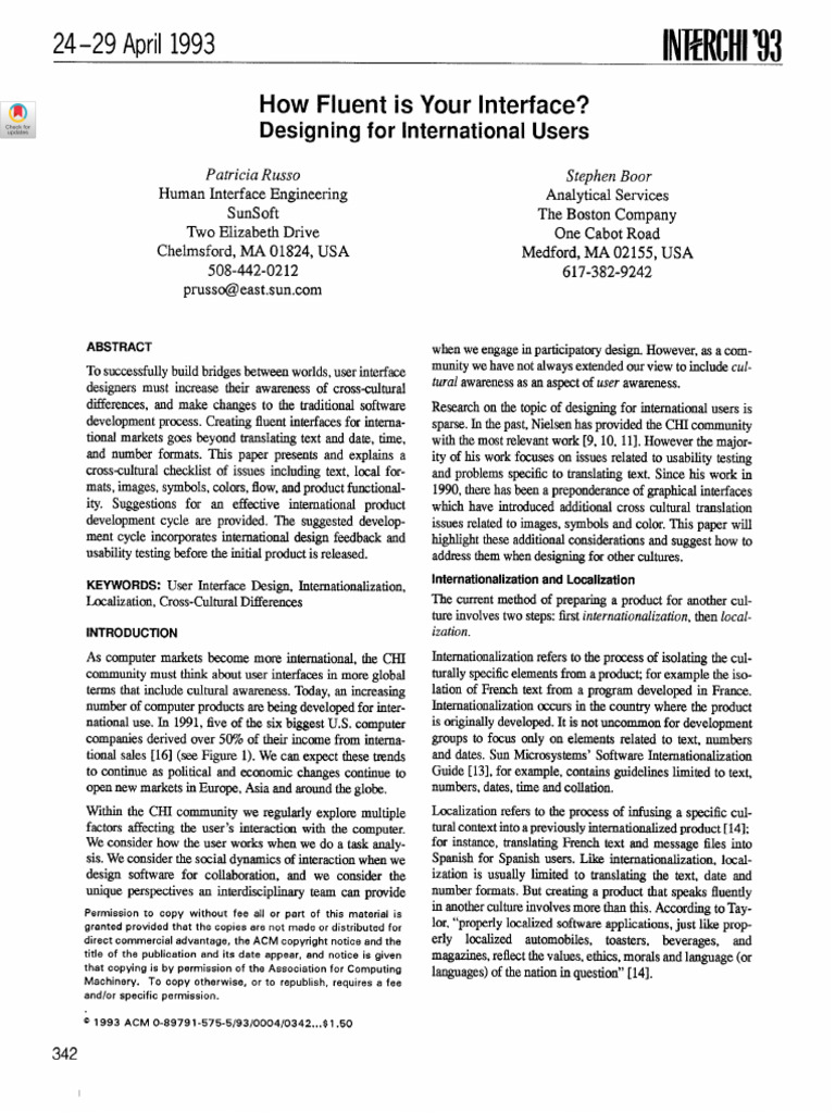1993-How Fluent is Your Interface Designing for | PDF | Computer Engineering | Information Science