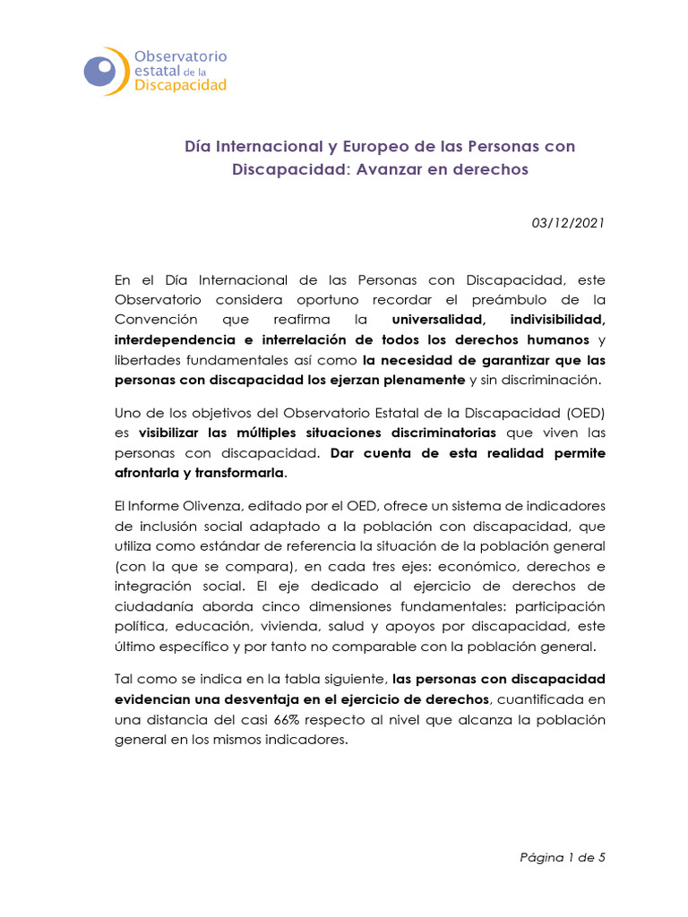 Nota Oed 3 Dic 2021 | PDF | Invalidez | Etica social