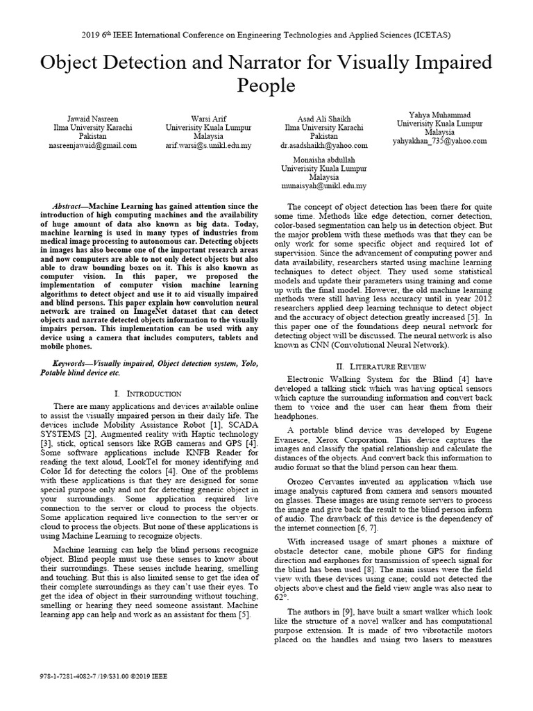 Object Detection Research Paper | PDF | Machine Learning | Computing