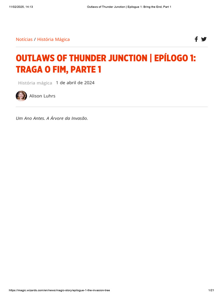 Outlaws - Epilogue 1 - Bring The End, Part 1 | PDF | Mente | Morte