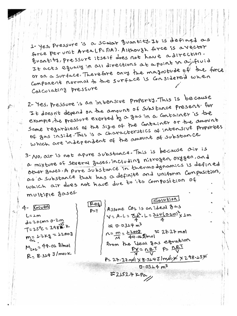 E.thermodynamics Assignment | PDF