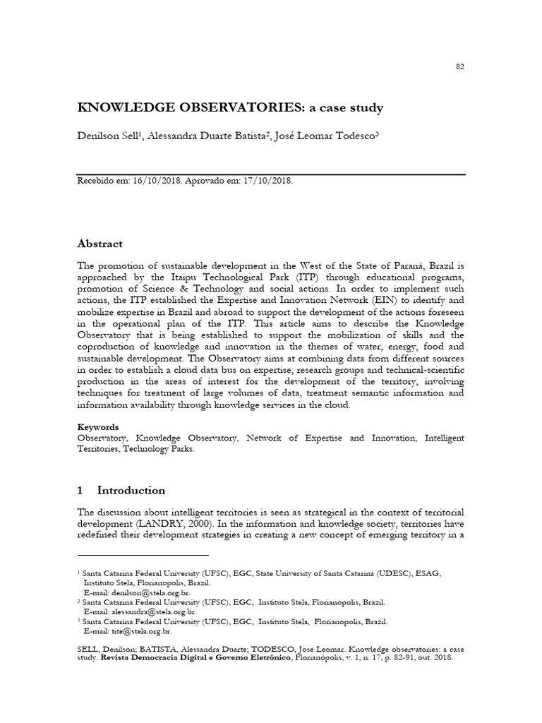 Knowledge Observatories Case Study | PDF | Ontology (Information Science)