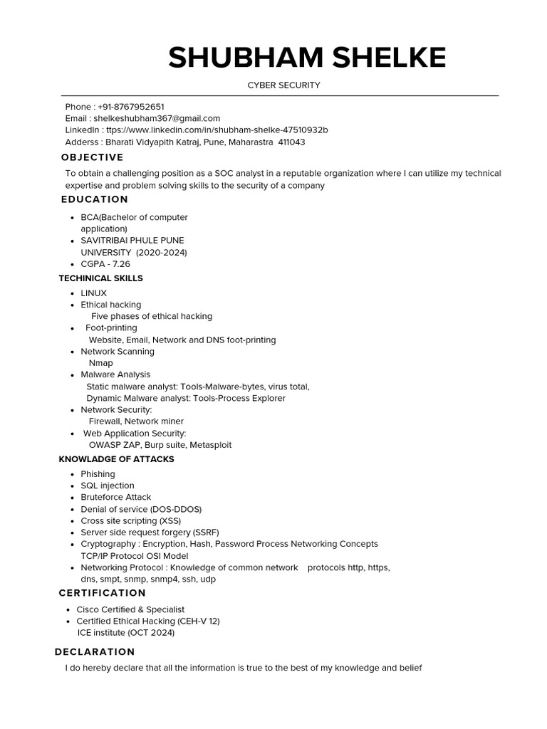 Shubham Shelke | PDF