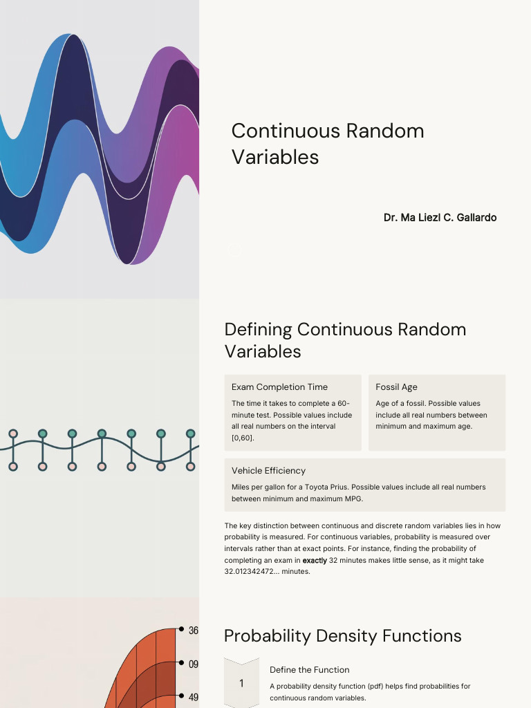 Continuous Random Variables | PDF | Probability Distribution | Random Variable