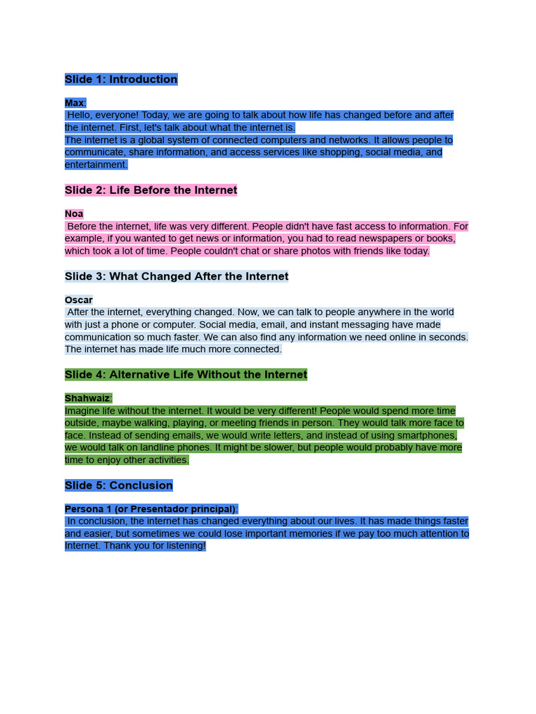 Life Before and After the Internet | PDF