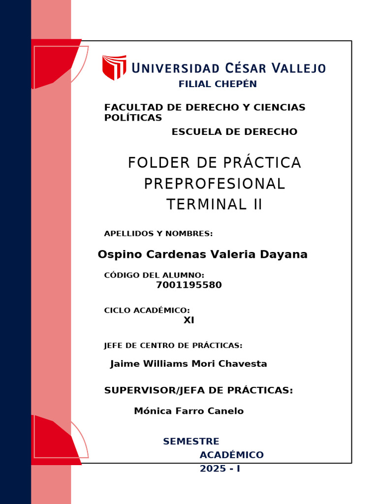 Carátula Folder PPPT Valeria | PDF