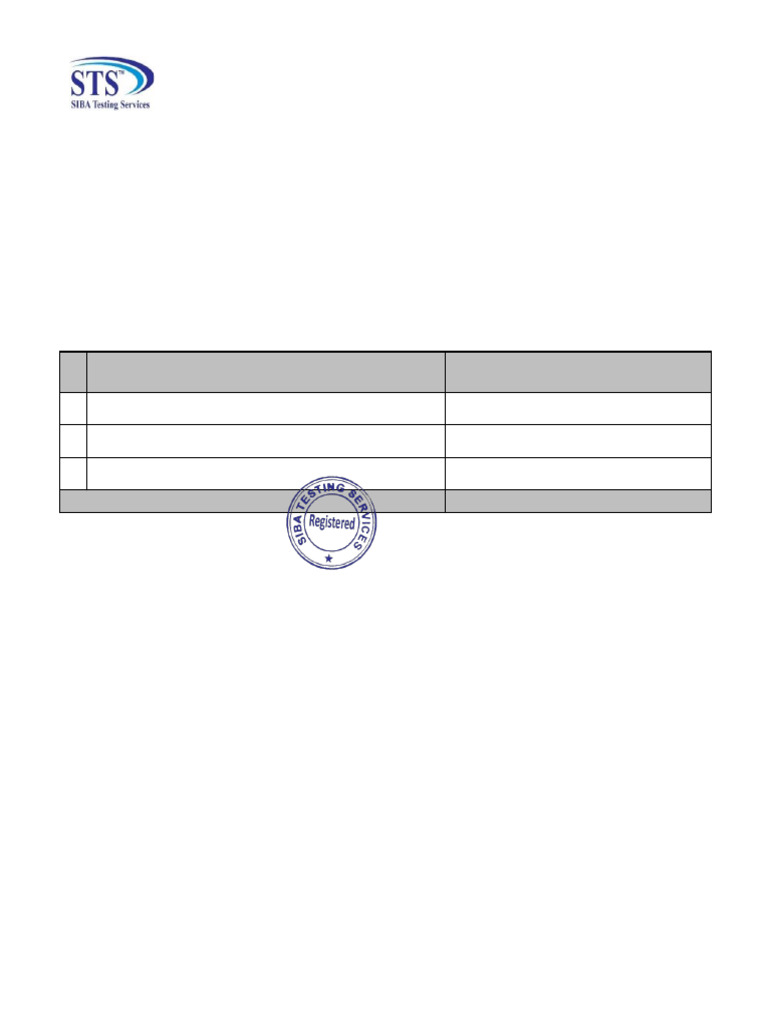 SIBA Testing Services | PDF