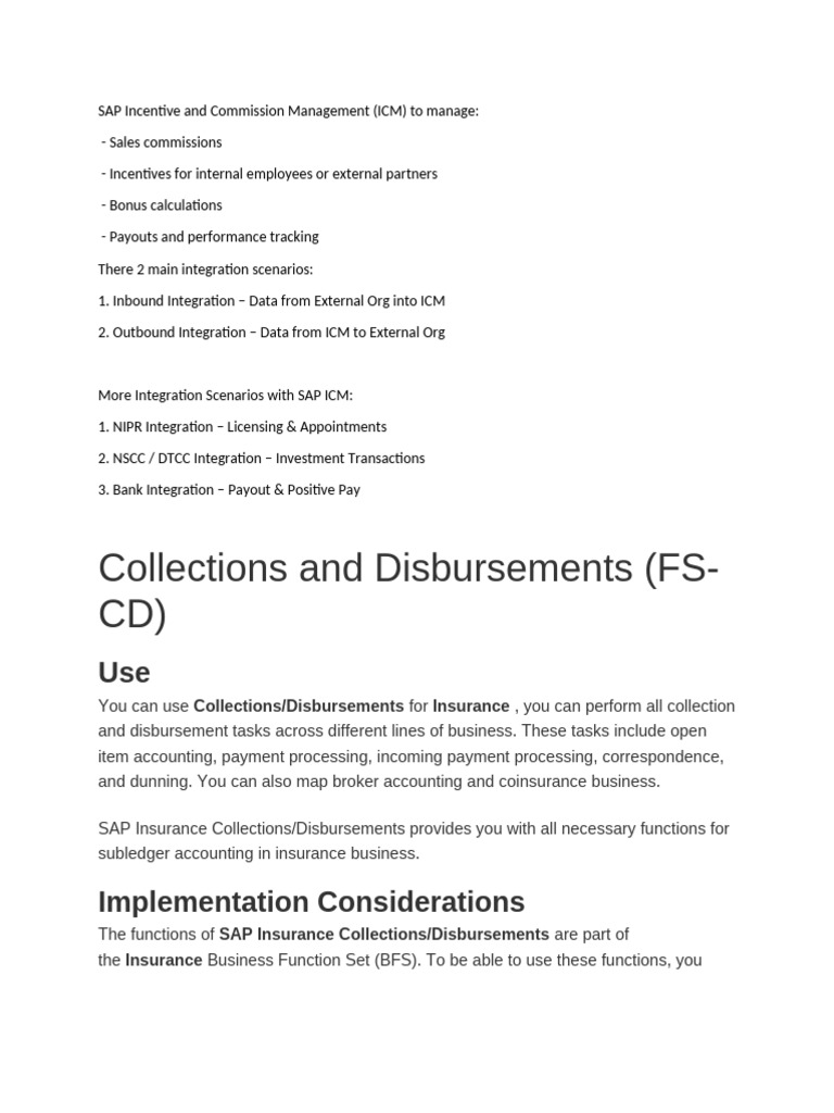 SAP Incentive and Commission Management Overview | PDF | Insurance ...