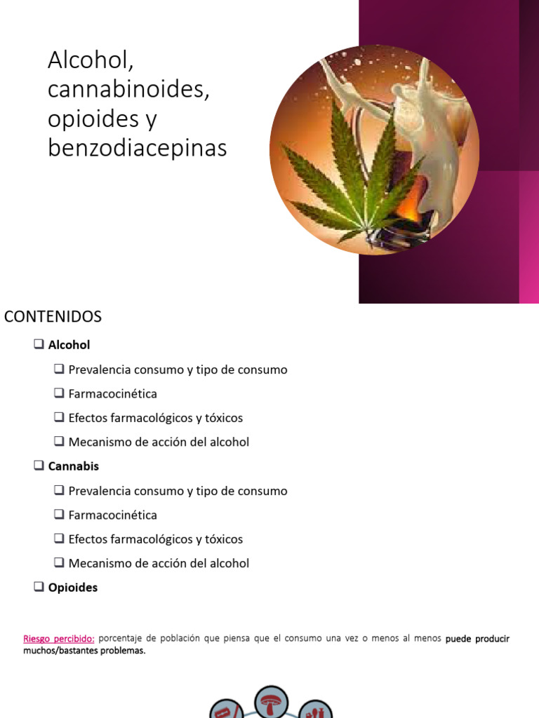 Sesión 3 Alcohol, Cannabis y Opioides-1 | PDF | Cannabis (Droga) | Drogas Psicoactivas