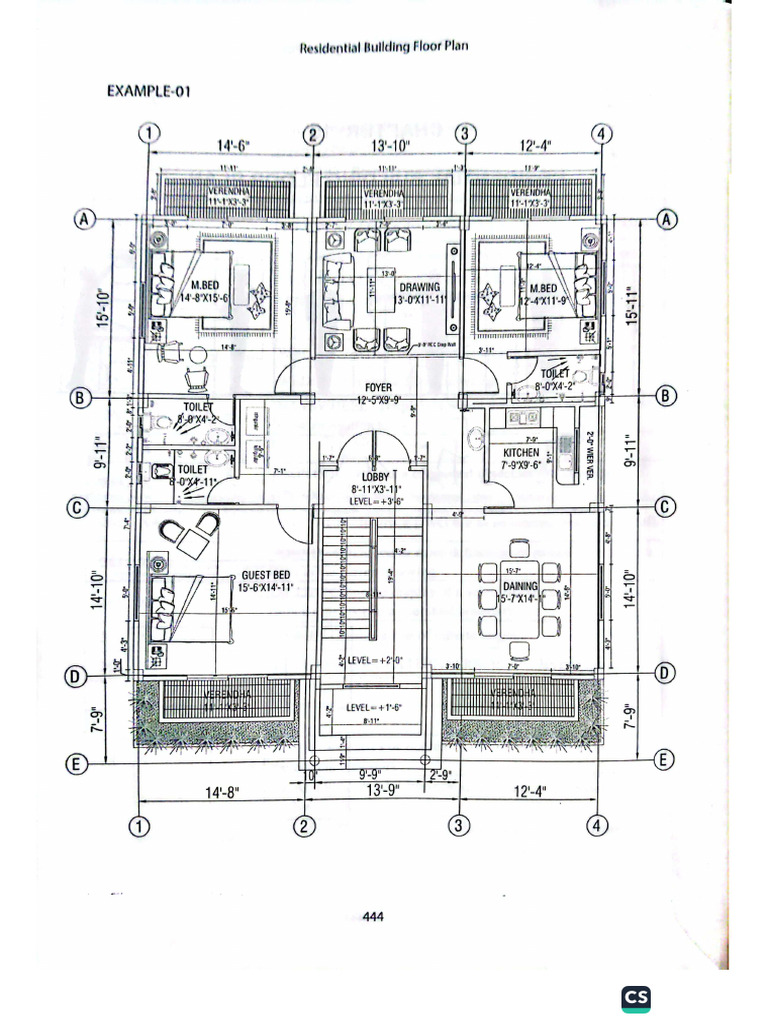 Residential Building Floor Plan | PDF