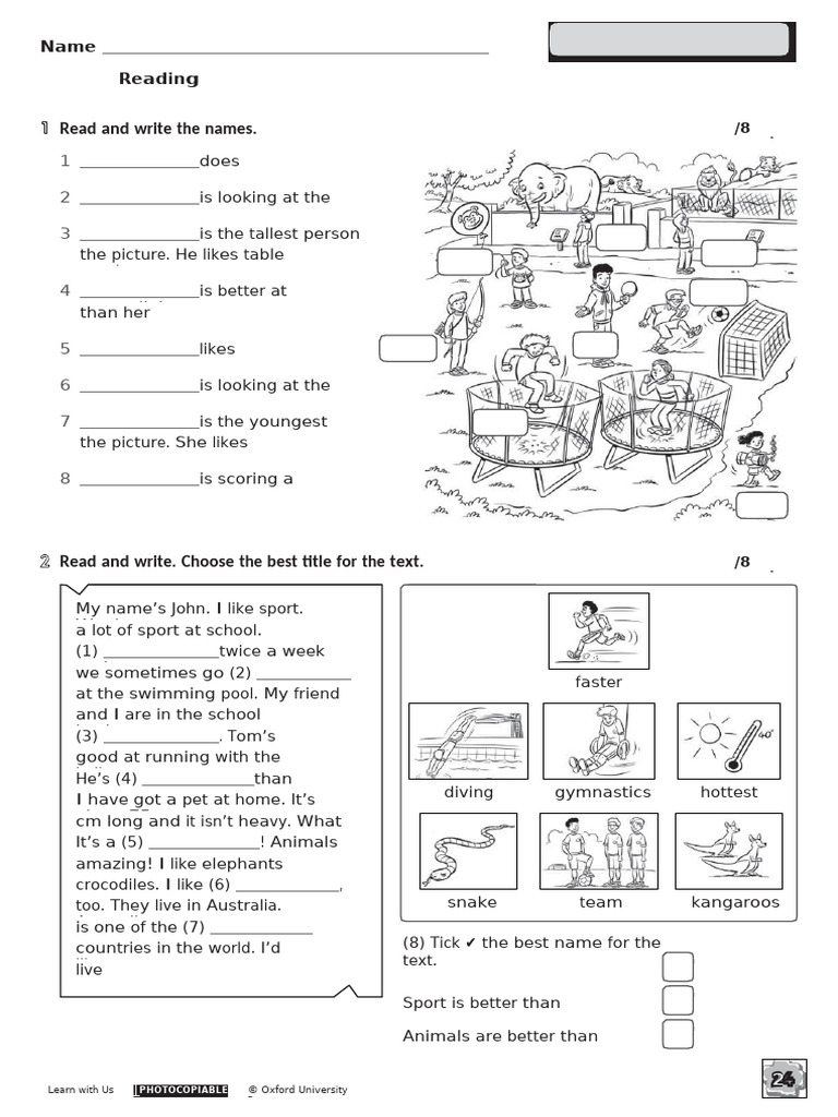 LWU 5 Term 1 Standard Test | PDF