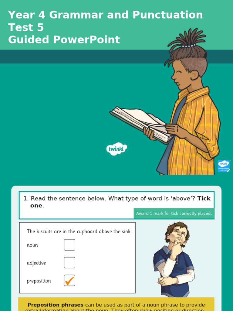 Year 4 English Grammar and Punctuation Test 5 | PDF | Noun | Pronoun