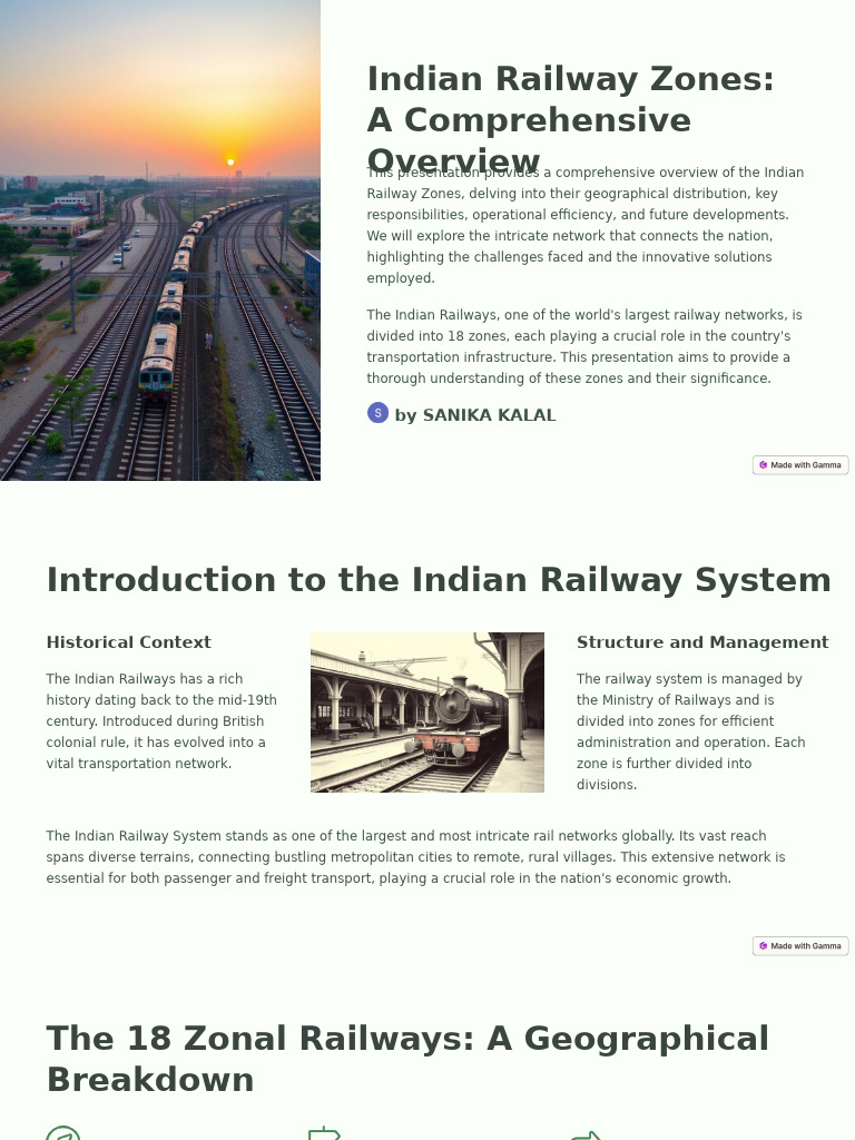 Indian Railway Zones A Comprehensive Overview | PDF | Rail Transport ...