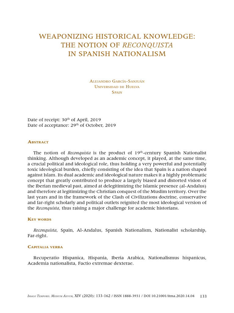 GARCÍA SANJUAN, Weaponizing Historical Knowledge the Notion of ...