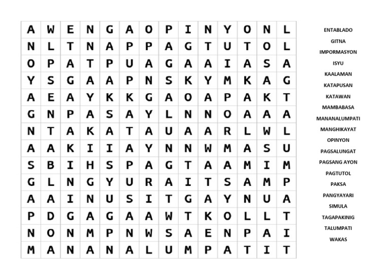 Hanapin Niyo Ako Activity (Talumpati) | PDF