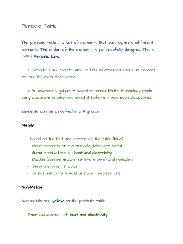 Understanding the Periodic Table Elements | PDF