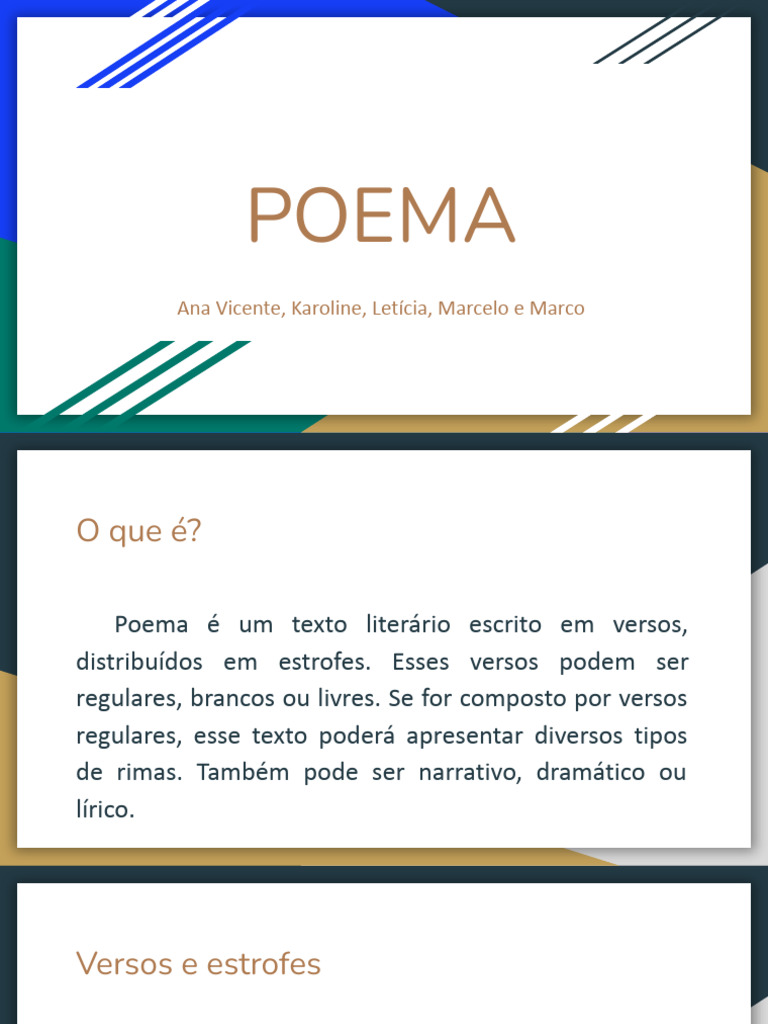 POEMA - Exemplo Apresentação | PDF