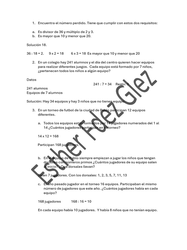 Ejer. Mat. | PDF