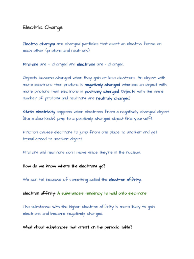 Understanding Electric Charge Basics | PDF