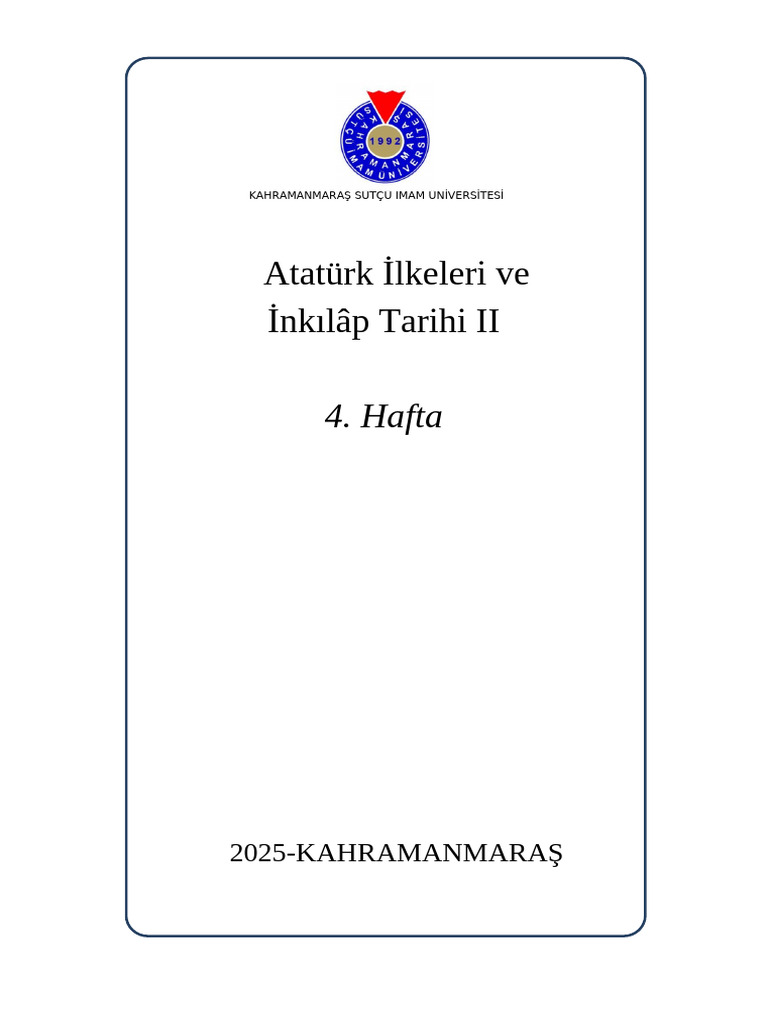 IV Hafta Calisma Notlari | PDF