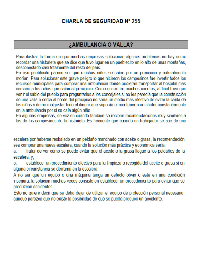 Ambulancia o Valla | PDF