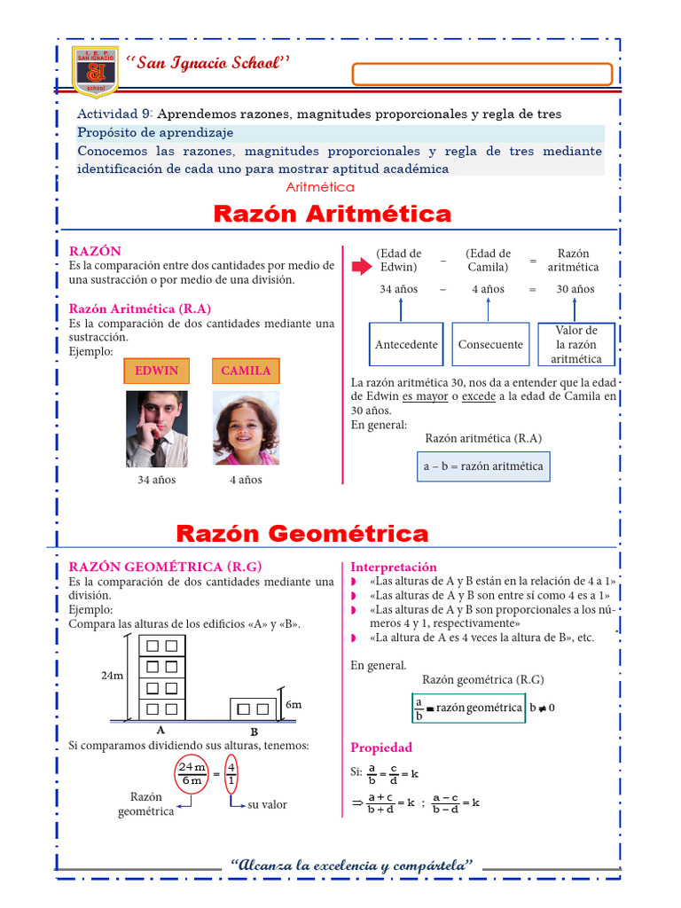 Razones y Magnitudes en Matemáticas | PDF | Proporción | Porcentaje