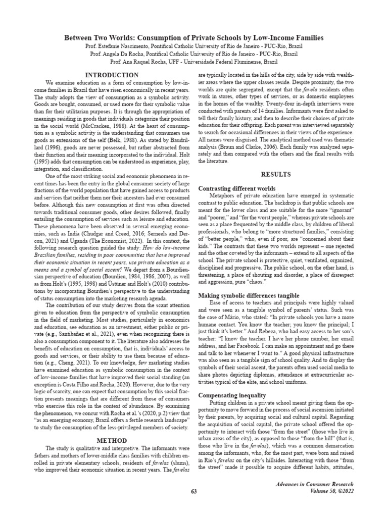 Private School Choices by Low-Income Families | PDF | Economies