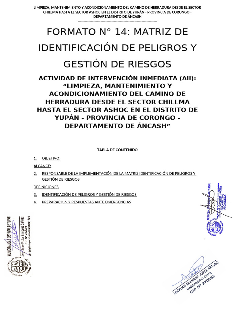 5-Matriz de Riesgos Def Yupan | PDF | Riesgo | Seguridad y salud ...