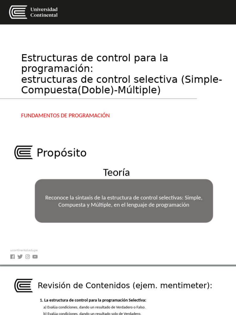 Estructuras de Control Selectivas en C++ | PDF | Flujo de control | C ...