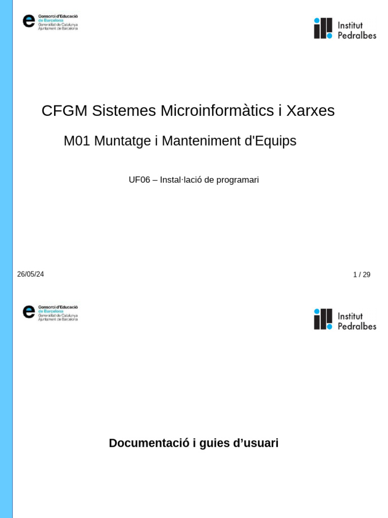 UF6_08 Documentació i manuals | PDF