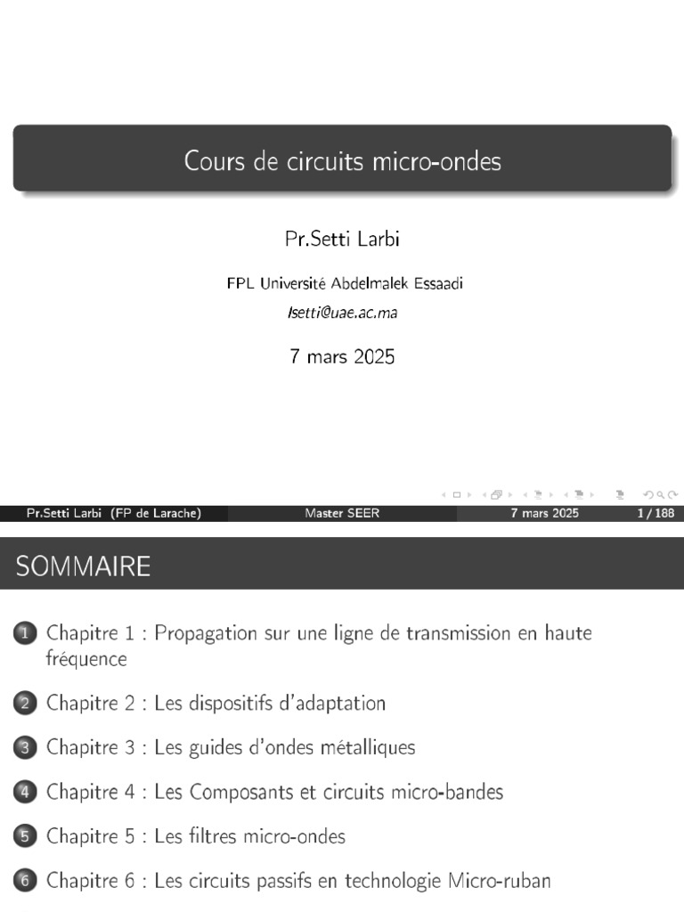 Cours Microondes Séances 1+2 | PDF