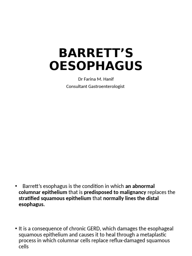 2022 ACG Guidelines for Barrett's Esophagus | PDF | Gastroesophageal ...