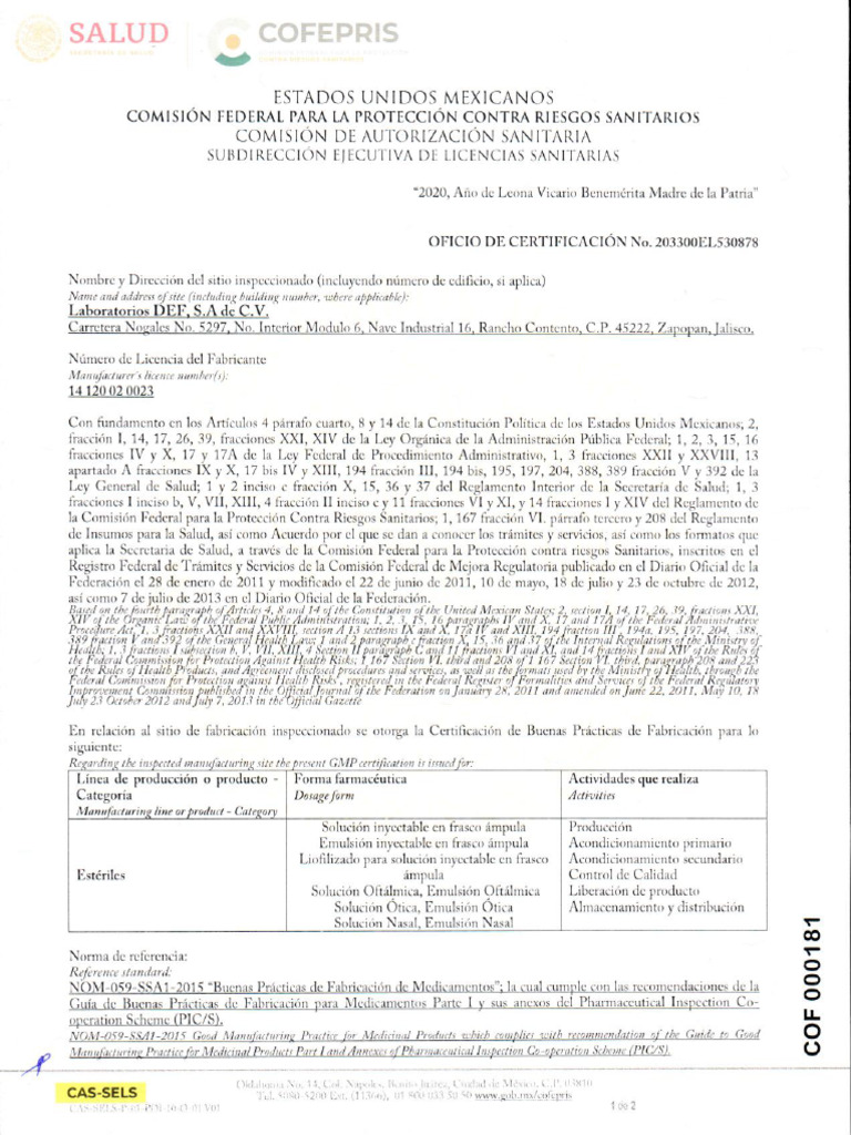 Certificado Buenas Prácticas | PDF