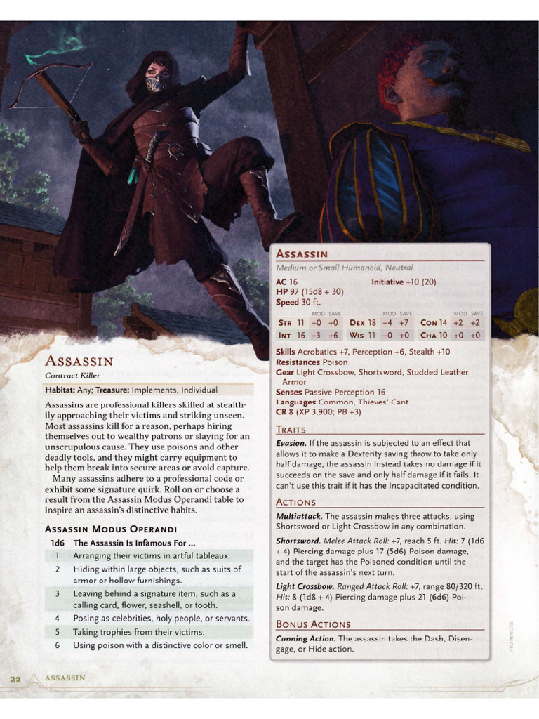 RPG DND 2024 ASSASSIN | PDF