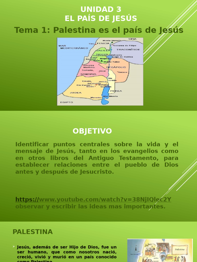 Unidad 3, Palestina | PDF | Jesús | Palestina (Región)