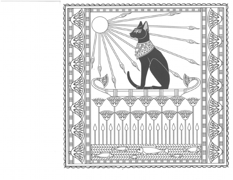 Egyptian Cat Drawing | PDF