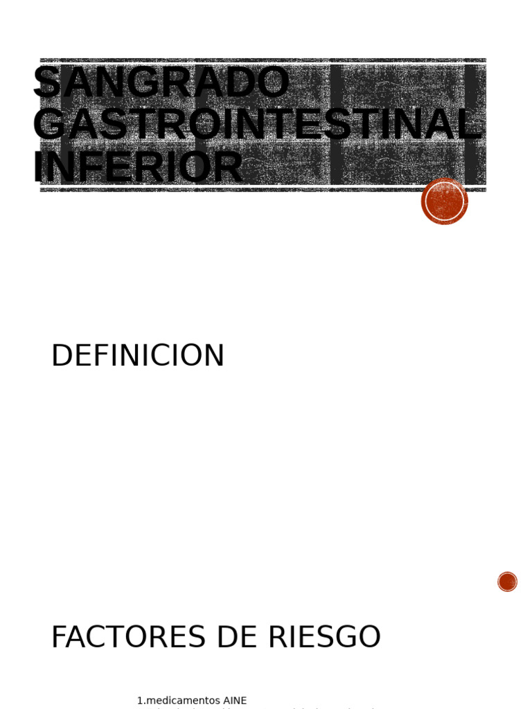 Sangrado Gastrointestinal Inferior | PDF | Cáncer | Tracto gastrointestinal