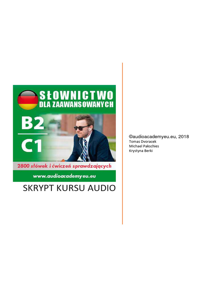 Slownictwo Niemieckie B2 C1 Skrypt | PDF