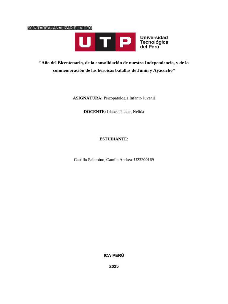 S03 - Tarea - Analizar El Video | PDF