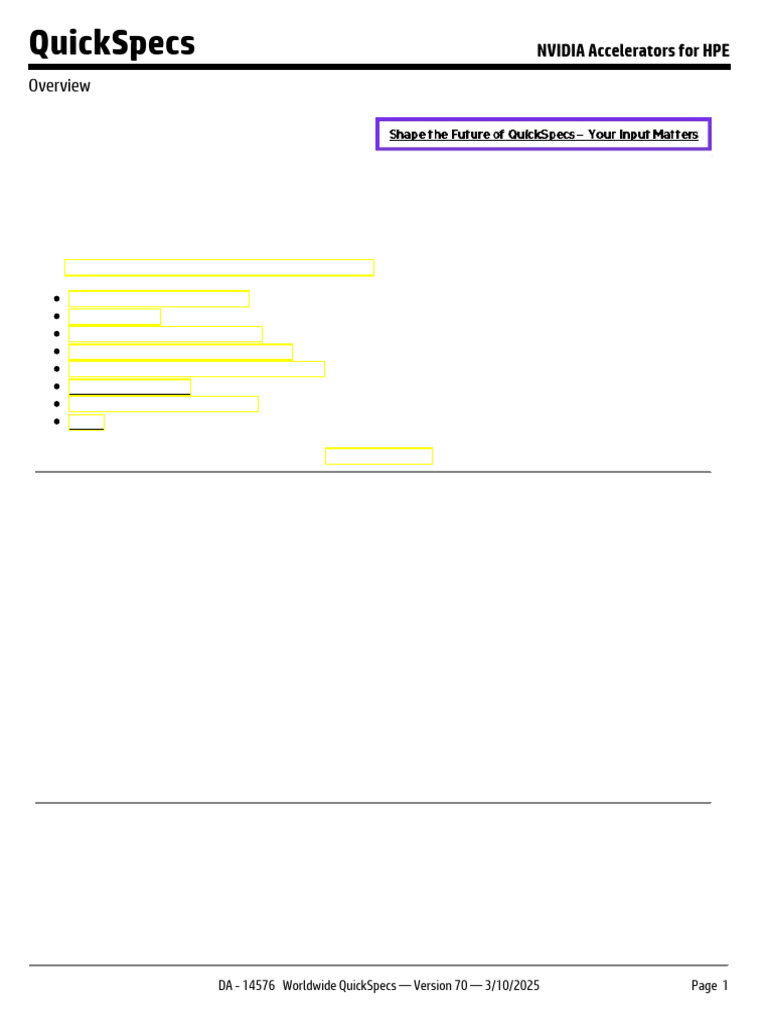 NVIDIA Accelerators For HPE | PDF | Computer Hardware | Computer Science