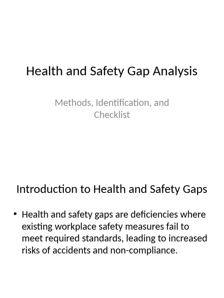 ISO 45003 Gap Analysis Methods | PDF | Occupational Safety And Health ...